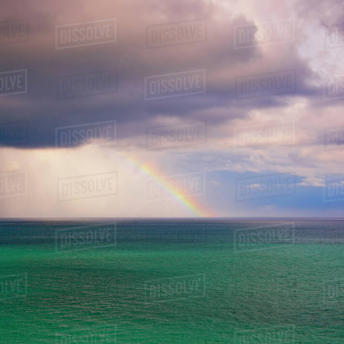 Rainbow over ocean - Royalty-free Stock Photo | Dissolve