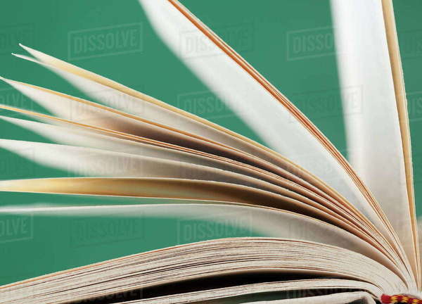 Close-up of open book, studio shot - Royalty-free Stock Photo | Dissolve
