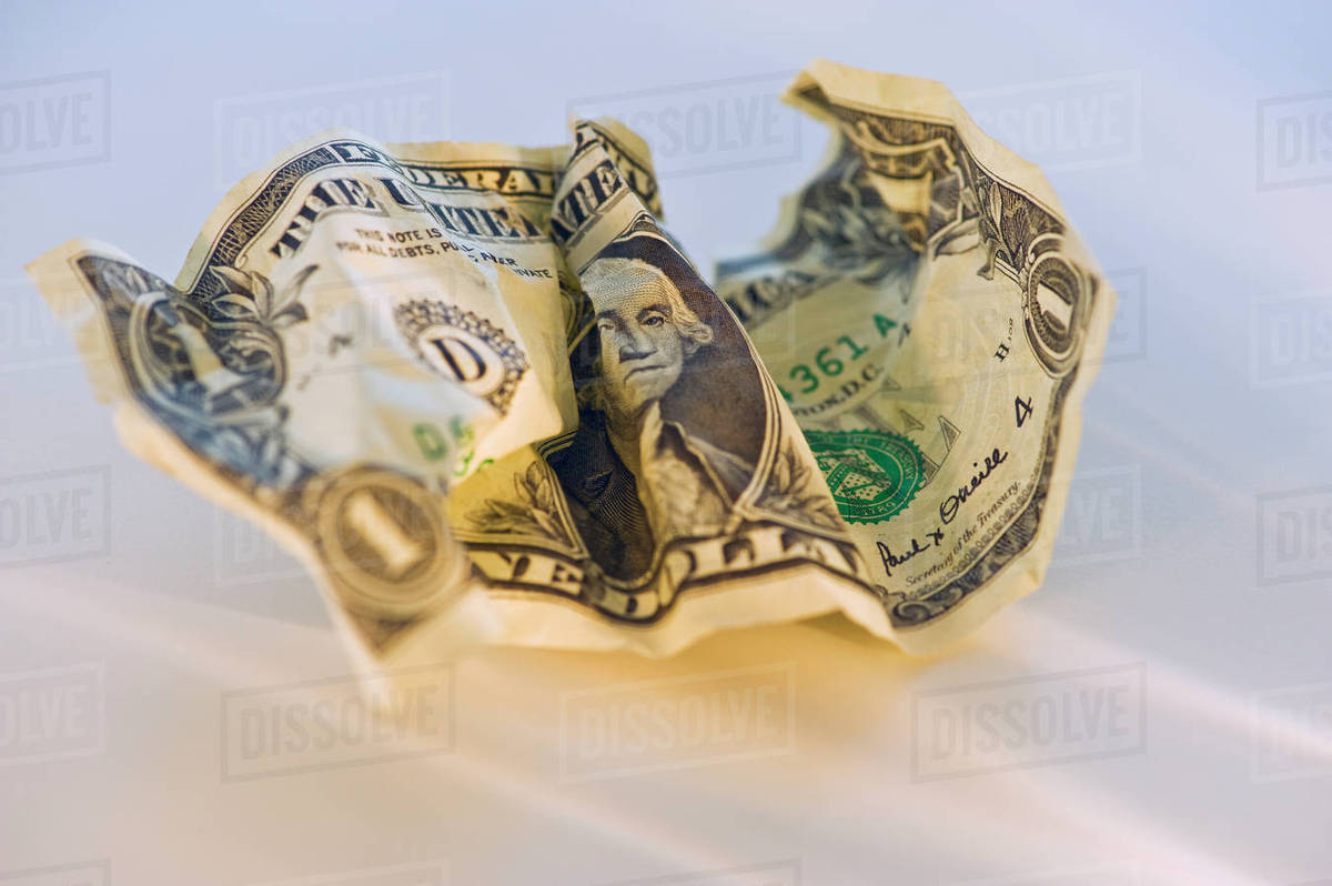Crumpled dollar bill - Royalty-free Stock Photo | Dissolve