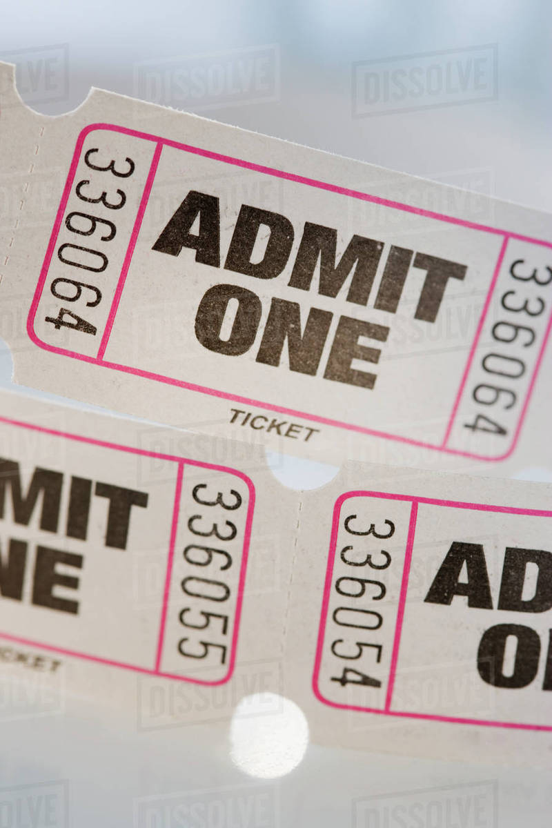 Close up of tickets - Royalty-free Stock Photo | Dissolve