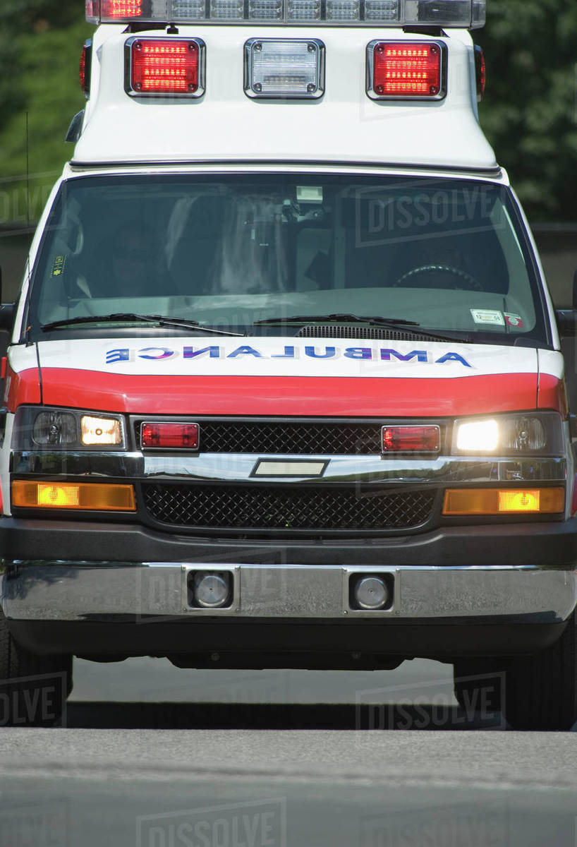 Front view of ambulance - Royalty-free Stock Photo | Dissolve