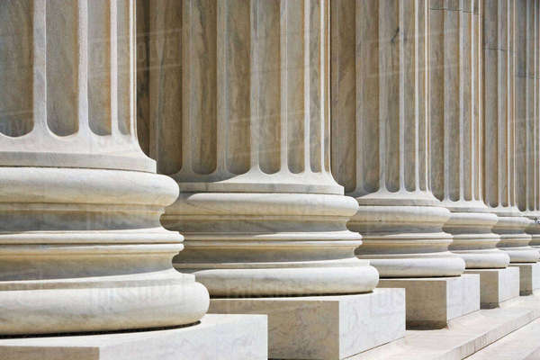 Row of stone columns - Royalty-free Stock Photo | Dissolve