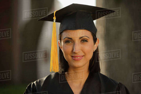 Portrait of woman graduate - Royalty-free Stock Photo | Dissolve