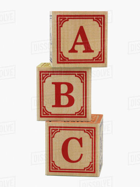 Studio shot of ABC blocks - Royalty-free Stock Photo | Dissolve