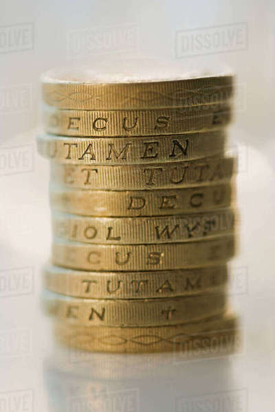 Stack of British Pound coins - Royalty-free Stock Photo | Dissolve