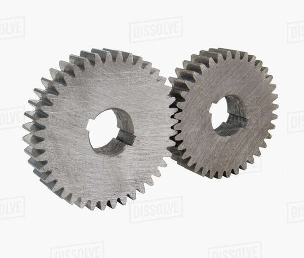 Close up of two cog wheels - Royalty-free Stock Photo | Dissolve