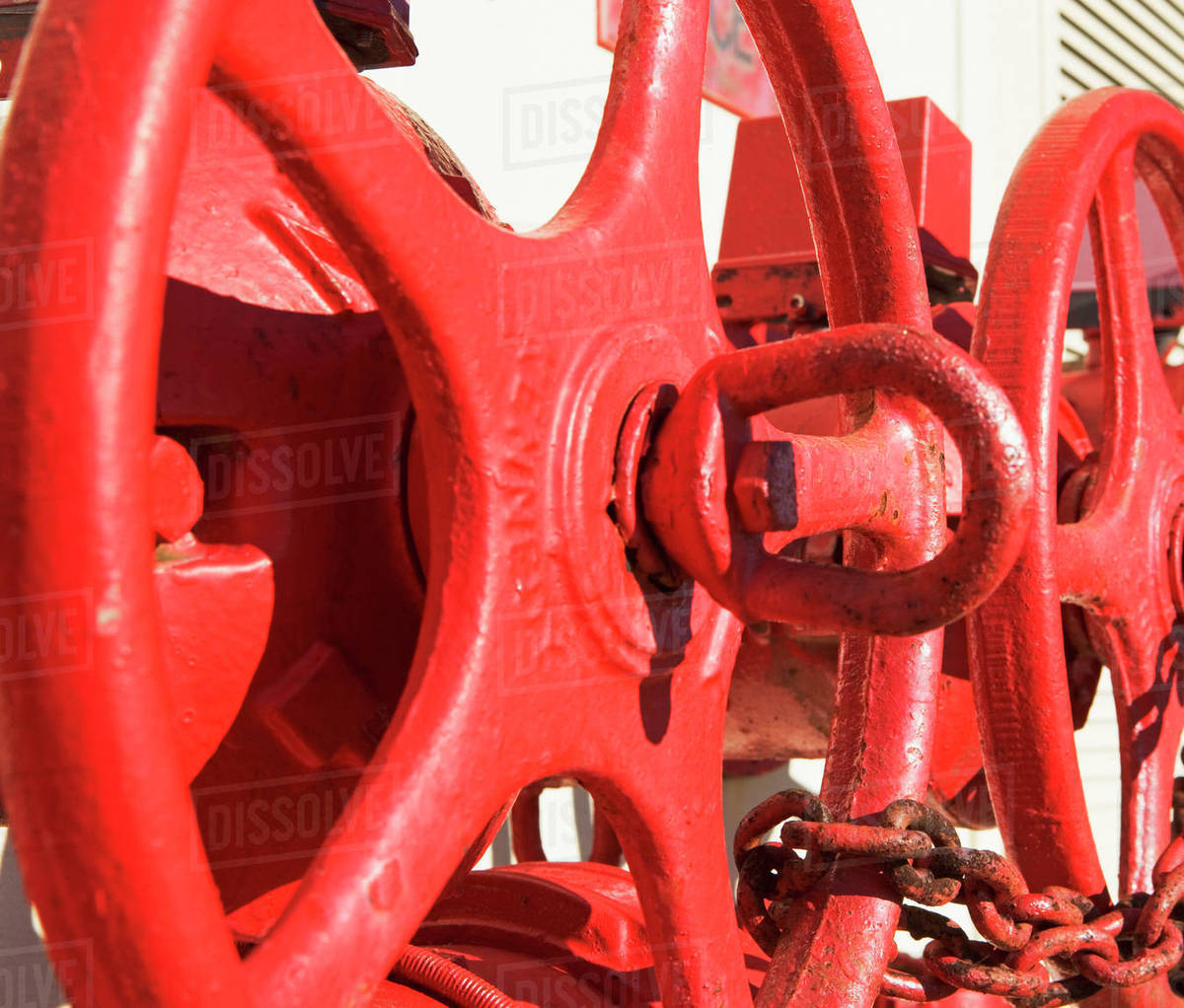 Close up of large valves - Royalty-free Stock Photo | Dissolve