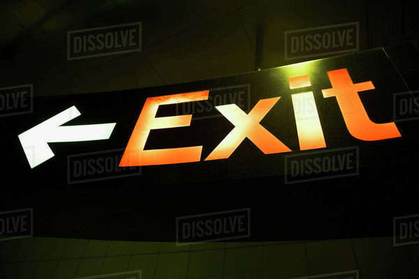 Exit sign - Stock Photo - Dissolve