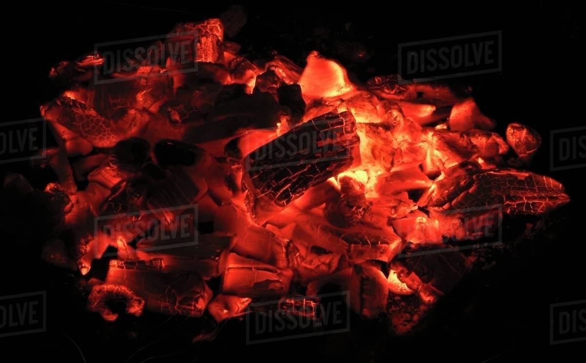 Charcoal embers - Stock Photo - Dissolve
