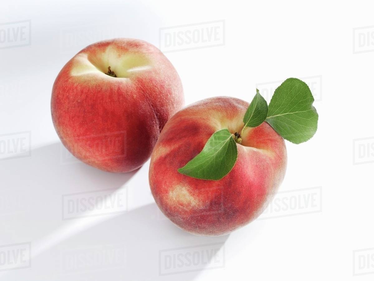 Two white-flesh peaches - Royalty-free Stock Photo | Dissolve