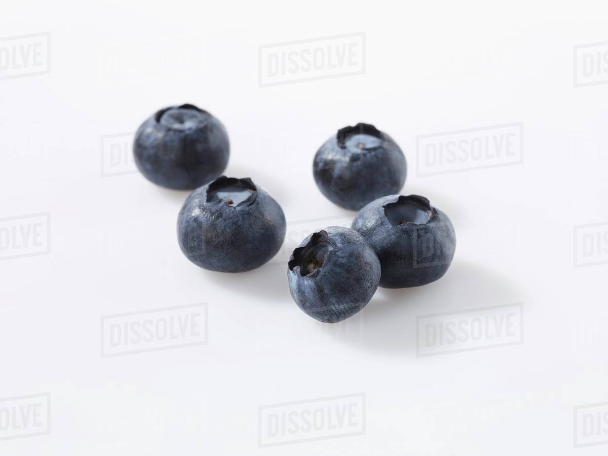 Five blueberries - Royalty-free Stock Photo | Dissolve
