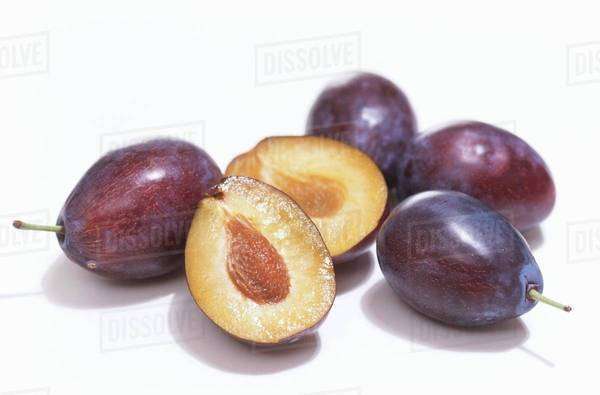 Five plums - Royalty-free Stock Photo | Dissolve