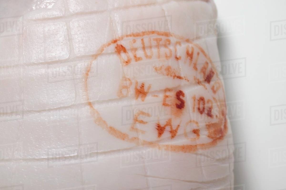 Rolled joint of pork with stamp (close-up) - Royalty-free Stock Photo ...