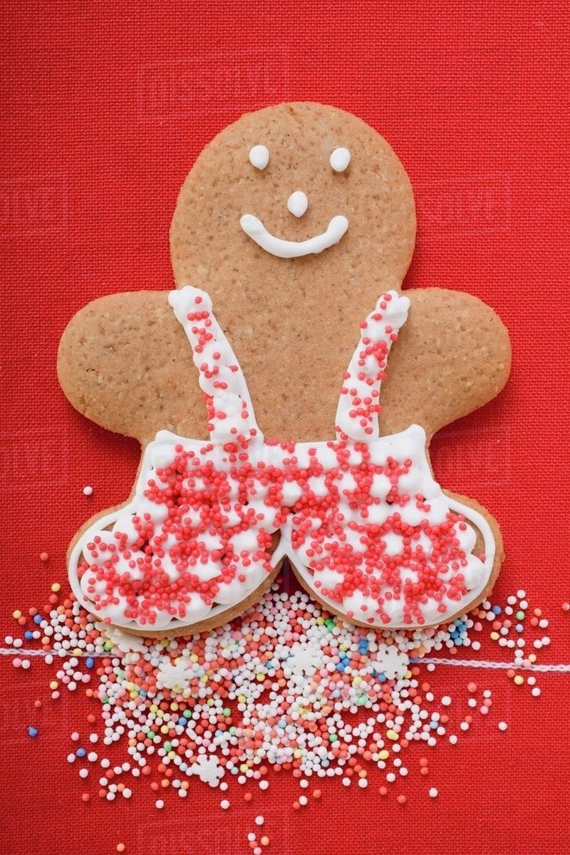 Gingerbread man with sprinkles - Royalty-free Stock Photo | Dissolve