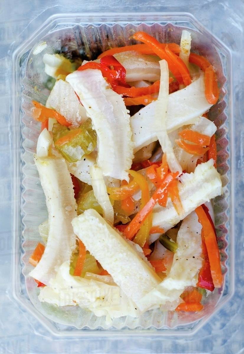 Florentine tripe salad in a plastic container - Royalty-free Stock ...