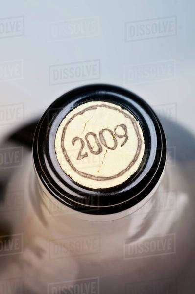 A cork with a year on it (close-up) - Royalty-free Stock Photo | Dissolve