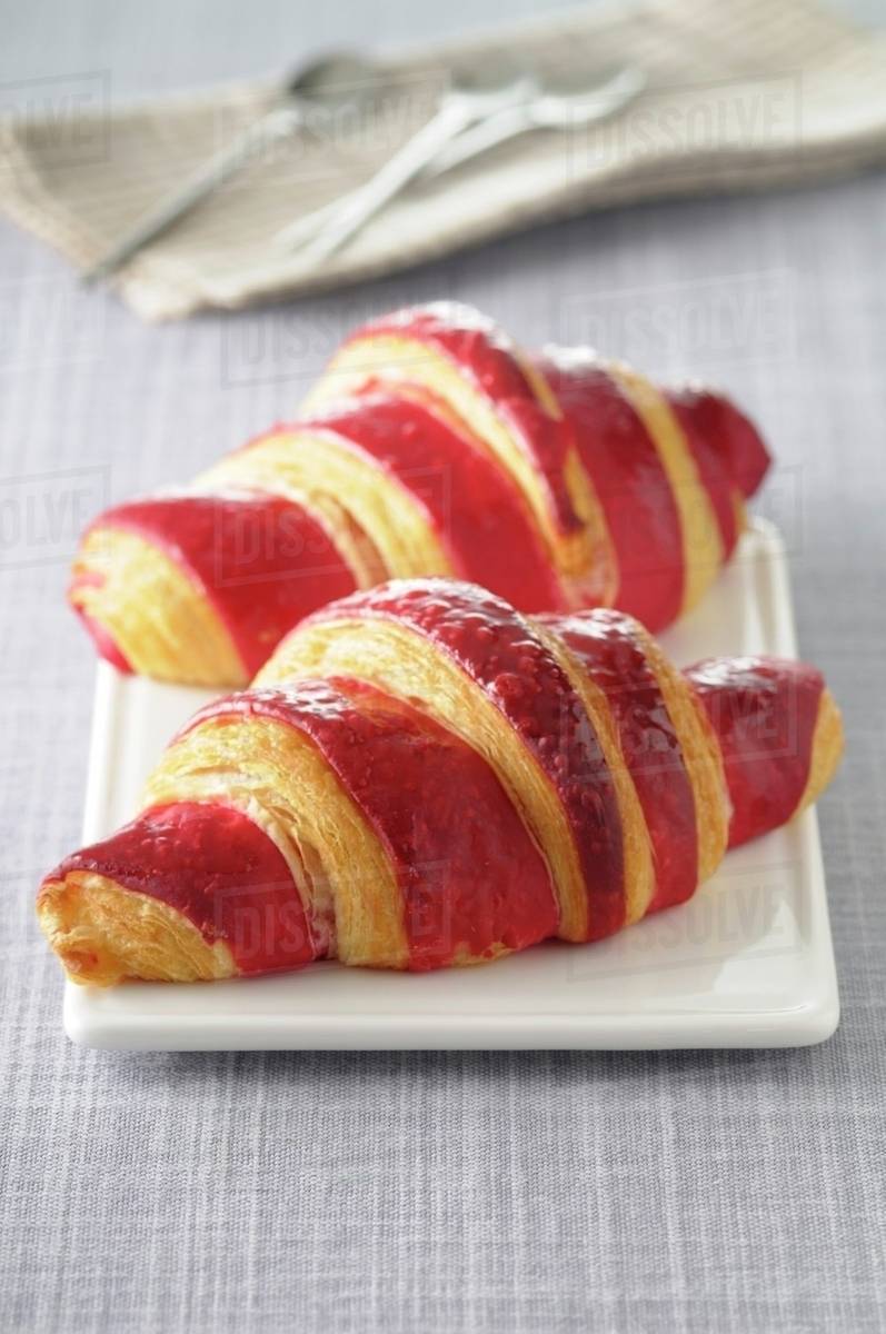 Strawberry croissants - Royalty-free Stock Photo | Dissolve