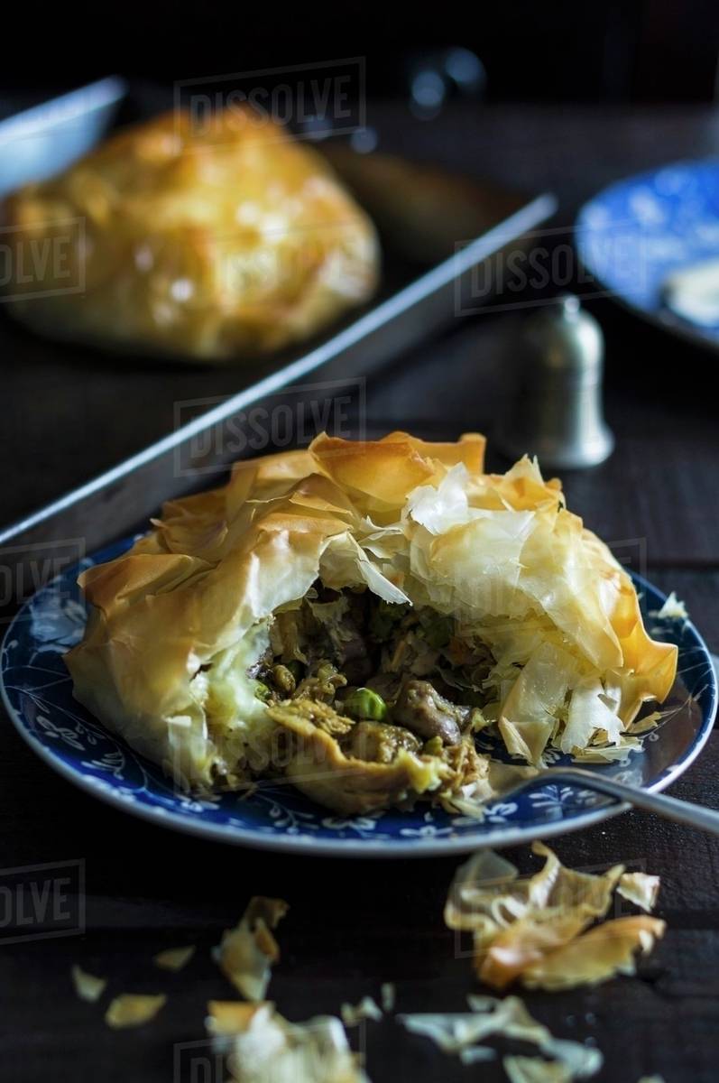 Chicken ragout in filo pastry - Royalty-free Stock Photo | Dissolve