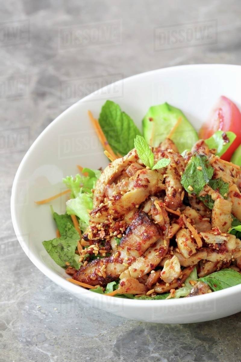 Fried chicken salad - Royalty-free Stock Photo | Dissolve