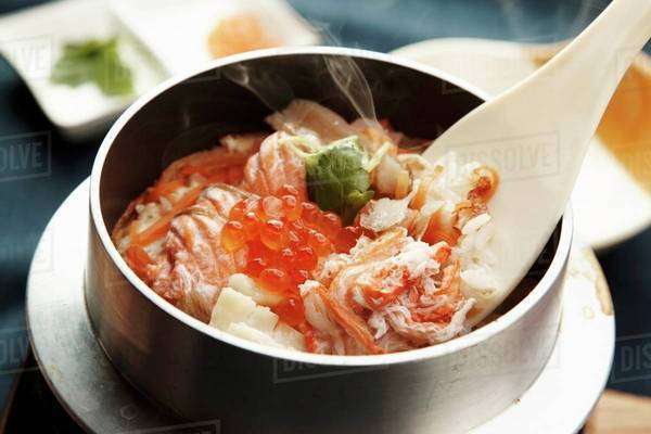Kamameshi (Japanese rice dish) with seafood - Royalty-free Stock Photo ...