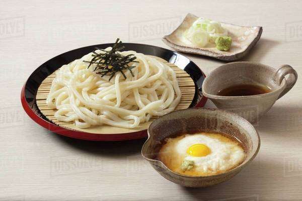 Tororo Udon with grated yam and egg (Japan) - Royalty-free Stock Photo ...