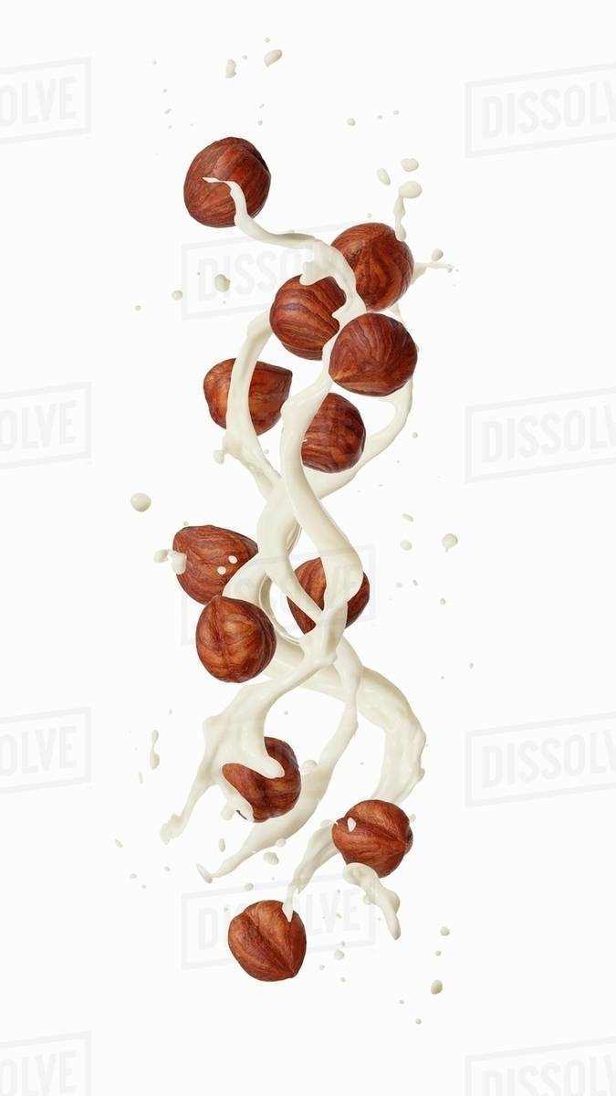 A splash of hazelnut milk - Royalty-free Stock Photo | Dissolve