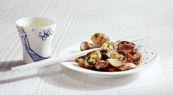 Kai no Sakamushi (mussels steamed in sake, Japan) - Royalty-free Stock ...