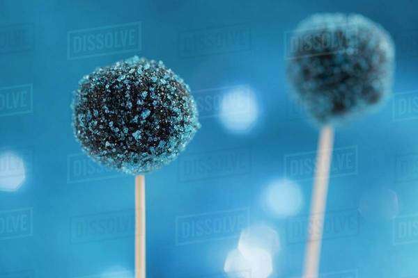 Blue cake pops - Stock Photo - Dissolve