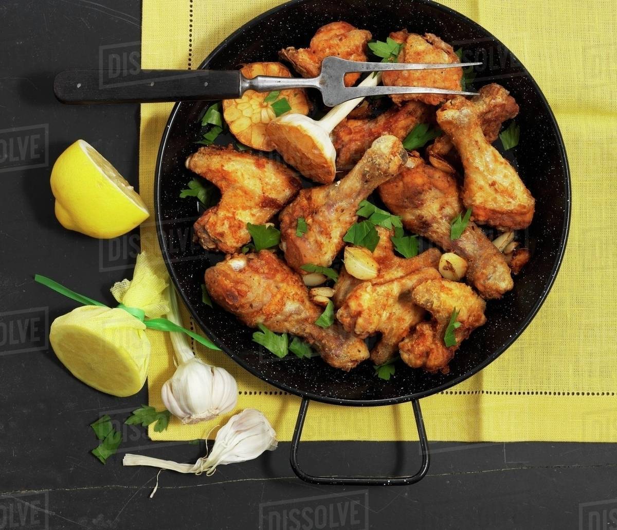 Pollo al ajillo (chicken with garlic, Spain) - Royalty-free Stock Photo ...