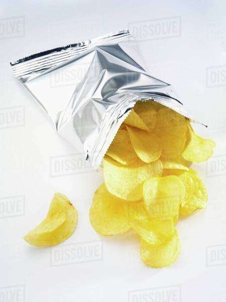 Potato crisps in the packet - Royalty-free Stock Photo | Dissolve