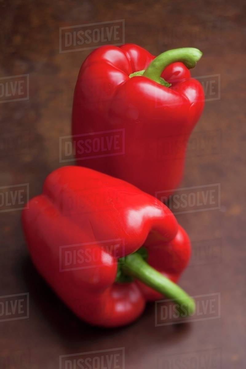 Two red peppers - Royalty-free Stock Photo | Dissolve