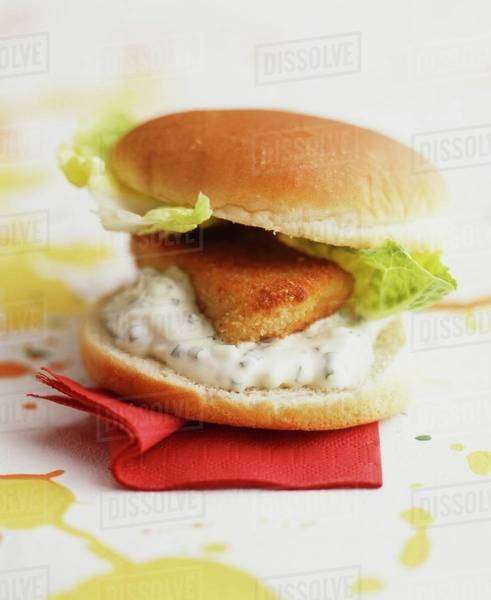Fish burger - Royalty-free Stock Photo | Dissolve