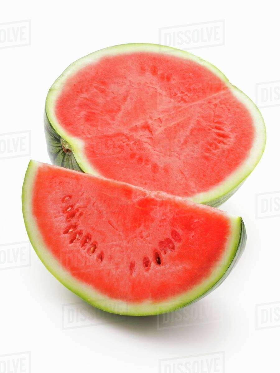 Watermelon, a half and a wedge - Stock Photo - Dissolve