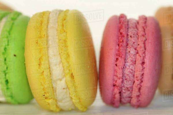 Various macaroons (close-up) - Royalty-free Stock Photo | Dissolve