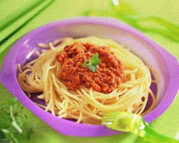 Spaghetti bolognese for children - Royalty-free Stock Photo | Dissolve