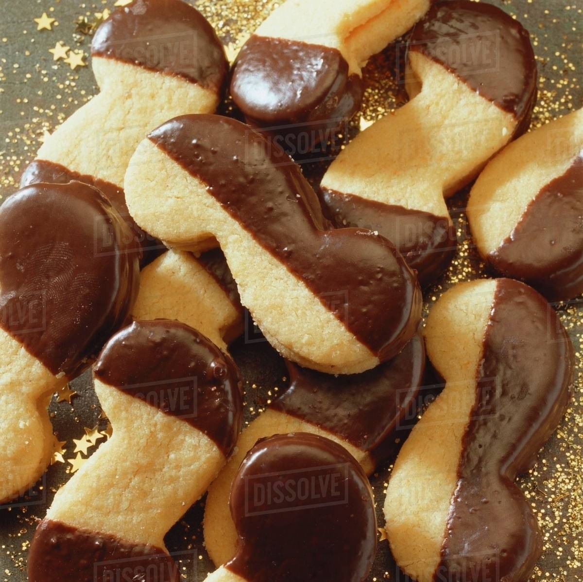 Ischler biscuits (Filled almond biscuits, Austria) - Stock Photo - Dissolve