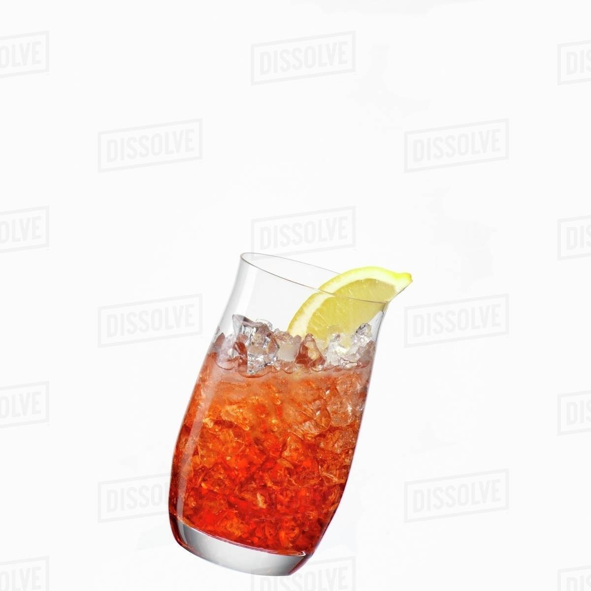 Campari with ice, at an angle - Royalty-free Stock Photo | Dissolve