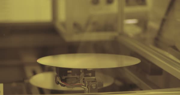 Silicon wafer testing in a semiconductor manufacturing facility - 4K ...