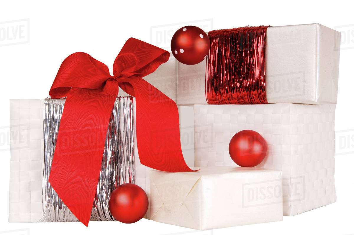 Decorated Christmas presents - Stock Photo - Dissolve