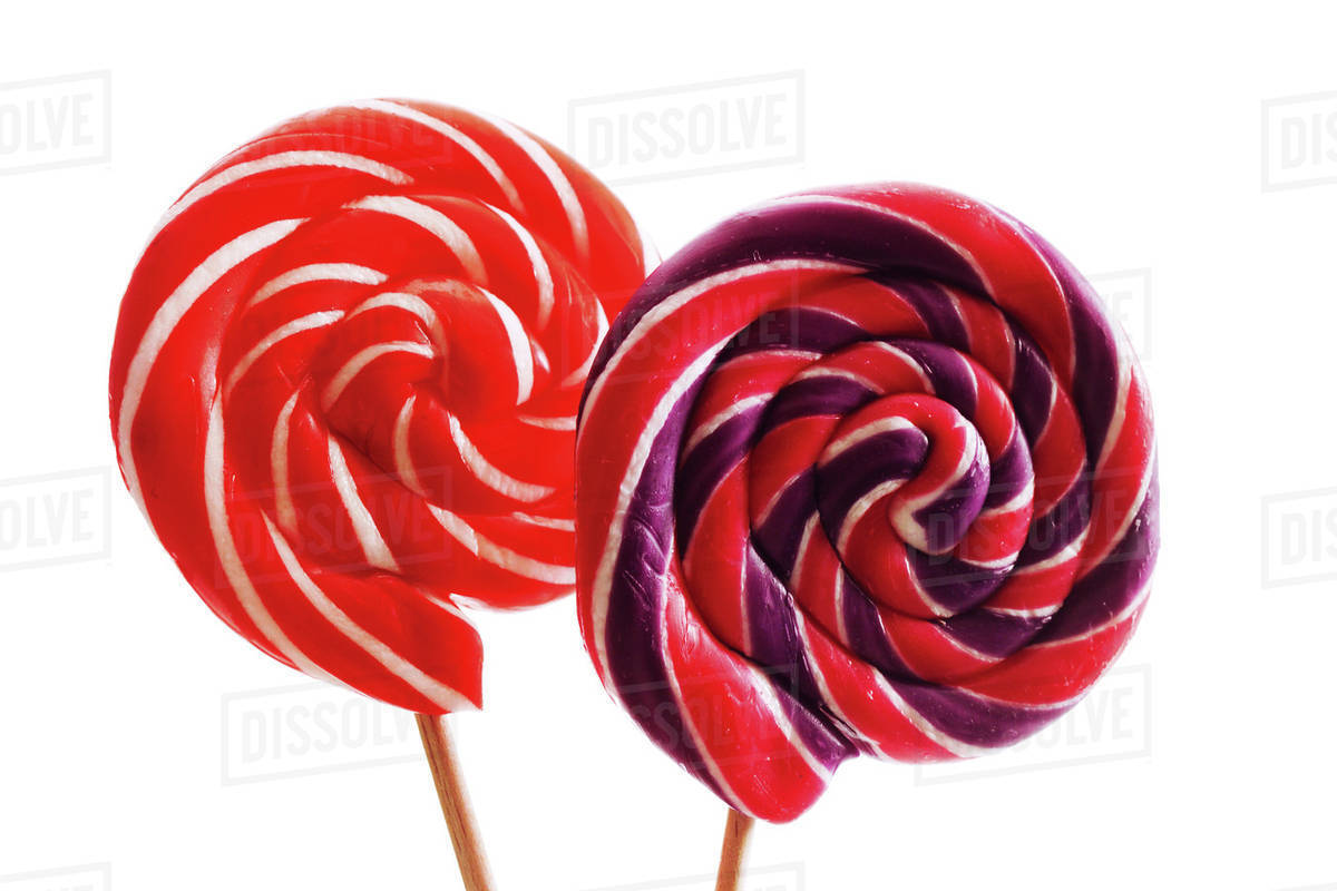 Two lollipops, close-up - Stock Photo - Dissolve