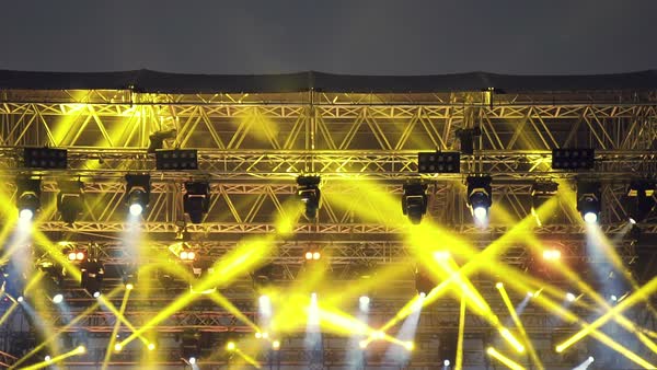 Stage lights flashing during a night rock concert - HD Royalty-free ...