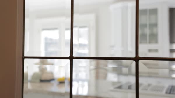 Modern Kitchen interior. Shot through window - Stock Video Footage ...