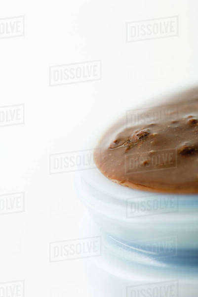 Chocolate in container, extreme close-up - Royalty-free Stock Photo ...