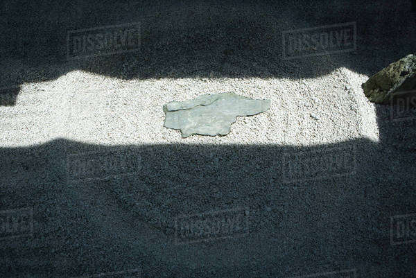 Sunlight and shadow on rock garden, close-up - Royalty-free Stock Photo ...