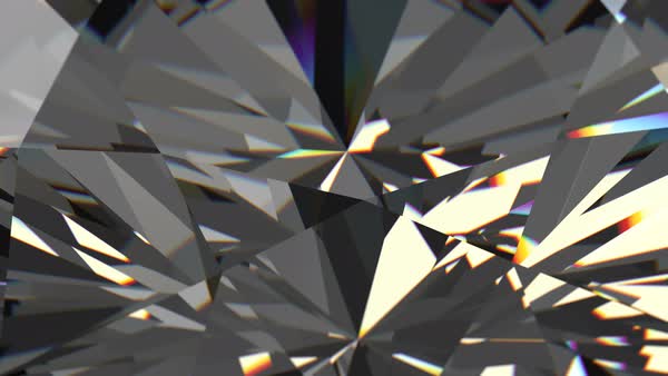 Reflections and refraction of light on rotating diamond - Stock Video ...