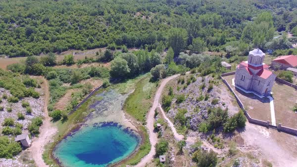 Cetina water source karst spring in Croatia - Stock Video Footage ...