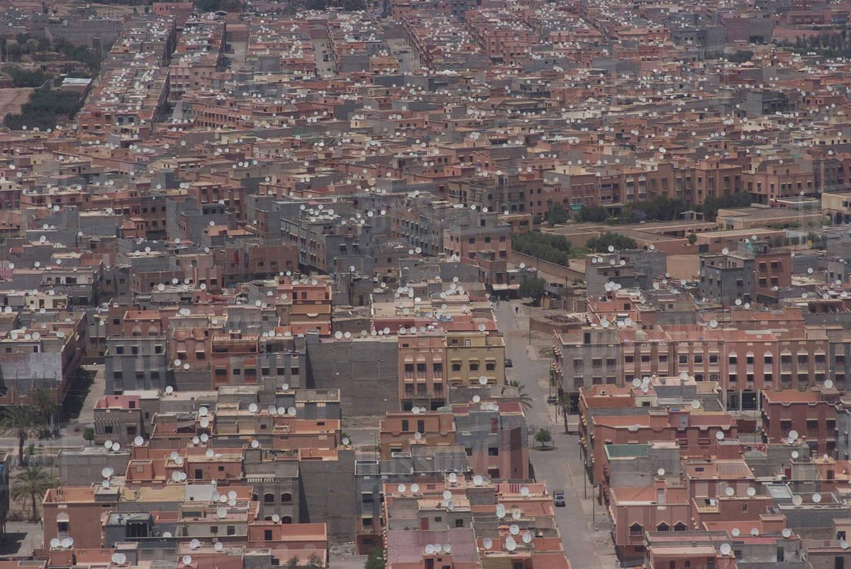Aerial view, Marrakech, Morocco - Royalty-free Stock Photo | Dissolve