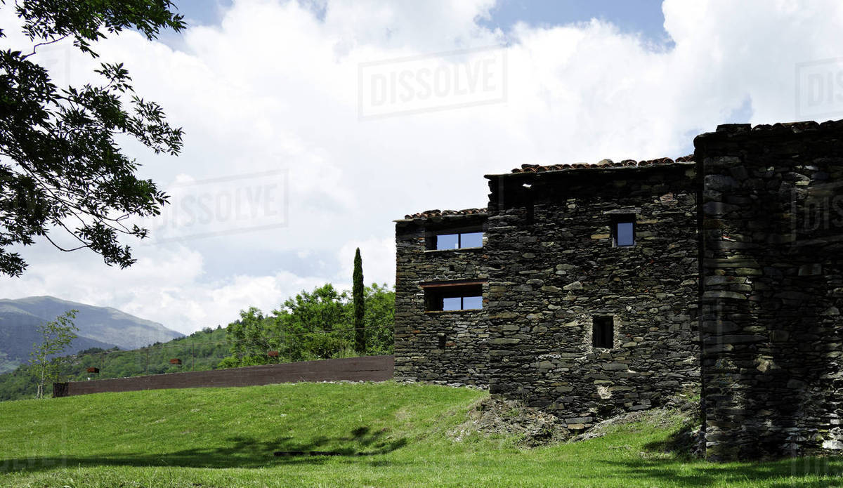 Exterior of old stone farm - Royalty-free Stock Photo | Dissolve
