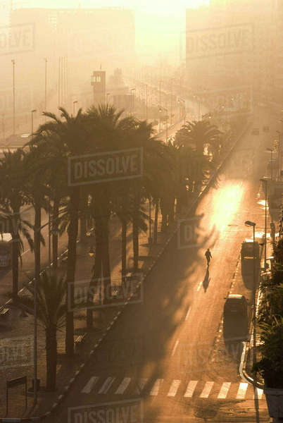 Corniche at sunrise, Tangier, Morocco - Royalty-free Stock Photo | Dissolve