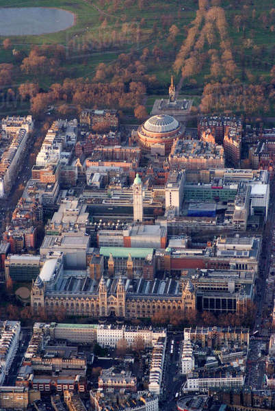 Aerial view over South Kensington in London - Royalty-free Stock Photo ...
